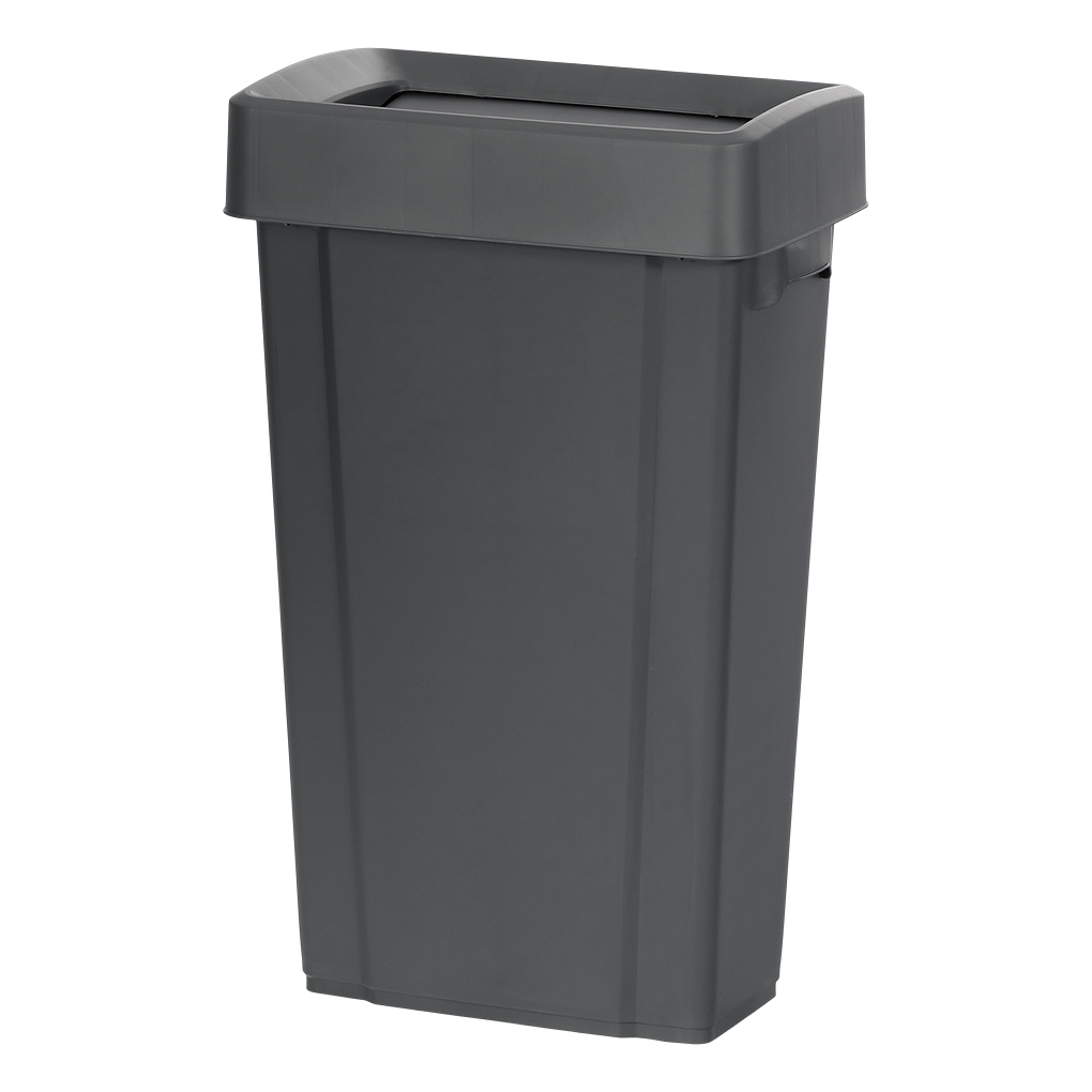 80L Waste Bin: Slim Grey Rectangle for Commercial Kitchens