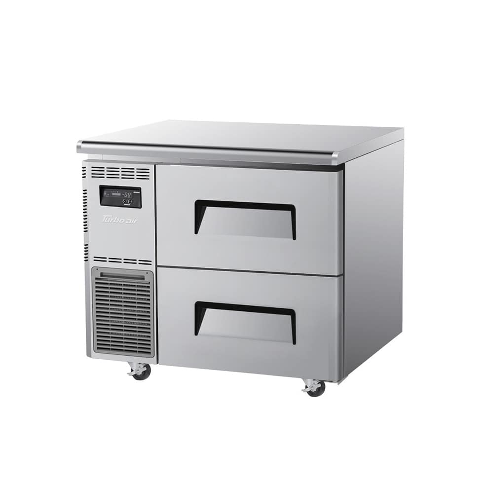 Turbo Air KUR9-2D-2 Fridge | 900mm 2-Drawer Undercounter 198L