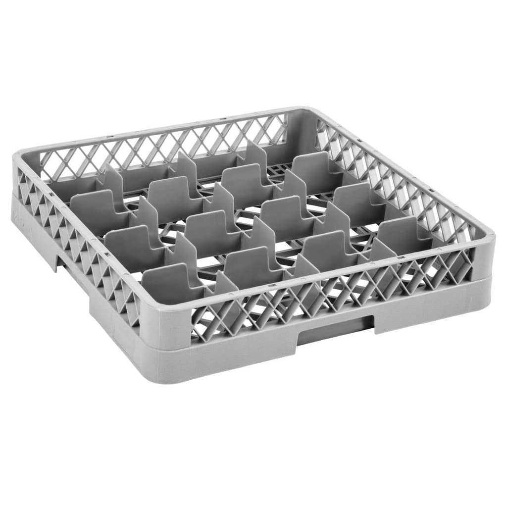 Vogue Glass Dishwasher Rack Grey - 100x500x500mm (16 Compartments) | KW ...