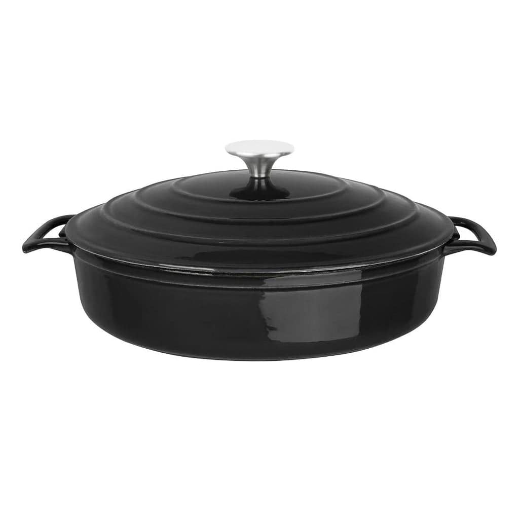Vogue Round Saute Pan Black 3.5Ltr 280(D)x65(H)mm (FS477) | KW ...